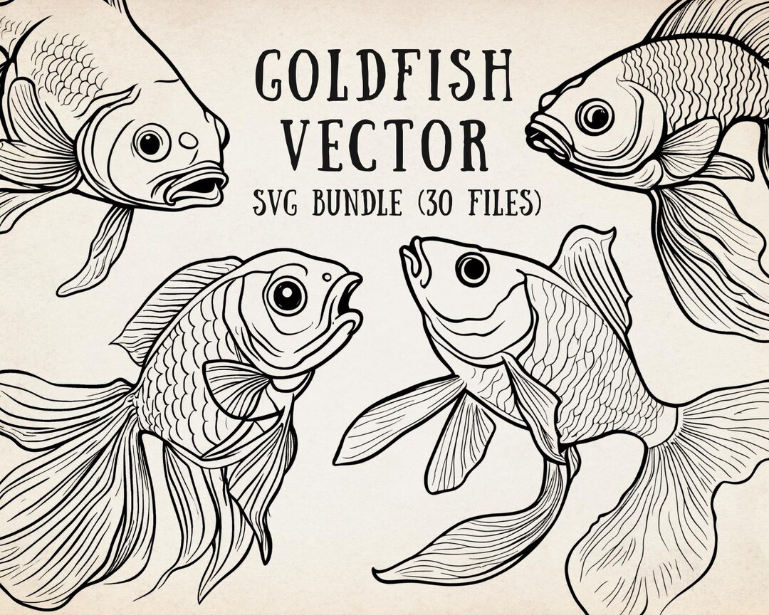 Goldfish Svg Bundle | Goldfish Svg Cut File | Goldfish Vector File ...