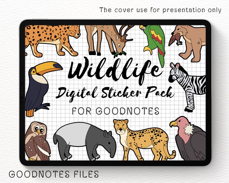 Wildlife Goodnotes Stickers | Wildlife Digital Stickers | Wildlife ...