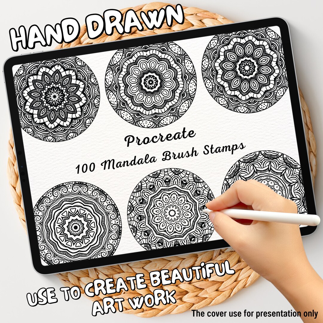 100 Mandala Brush Stamps | Procreate Mandala Brush Stamps | Mandala ...
