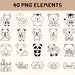 Cute Animal Vector Clipart Bundle Cute Animal Vector Clipart Cute ...
