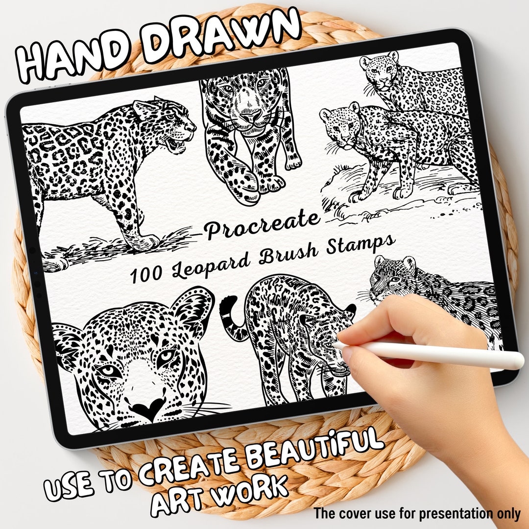 100 Leopard Brush Stamps | Procreate Leopard Brush Stamps | Leopard ...