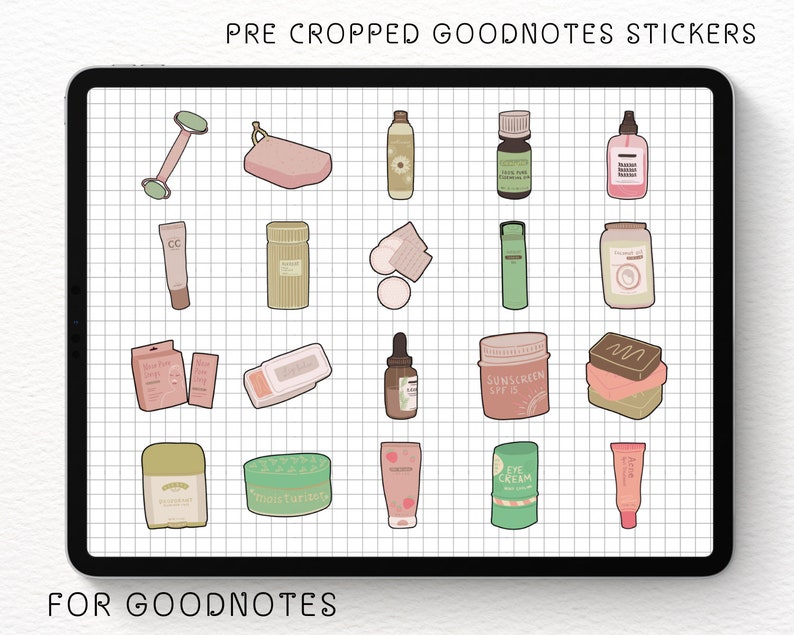 Self Care and Skincare Goodnotes Stickers | Self Care and Skincare ...