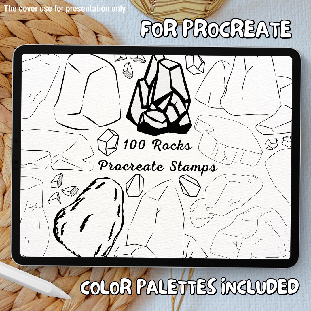 100 Rocks Brush Stamps | Procreate Rocks Brush Stamps | Rocks Procreate ...