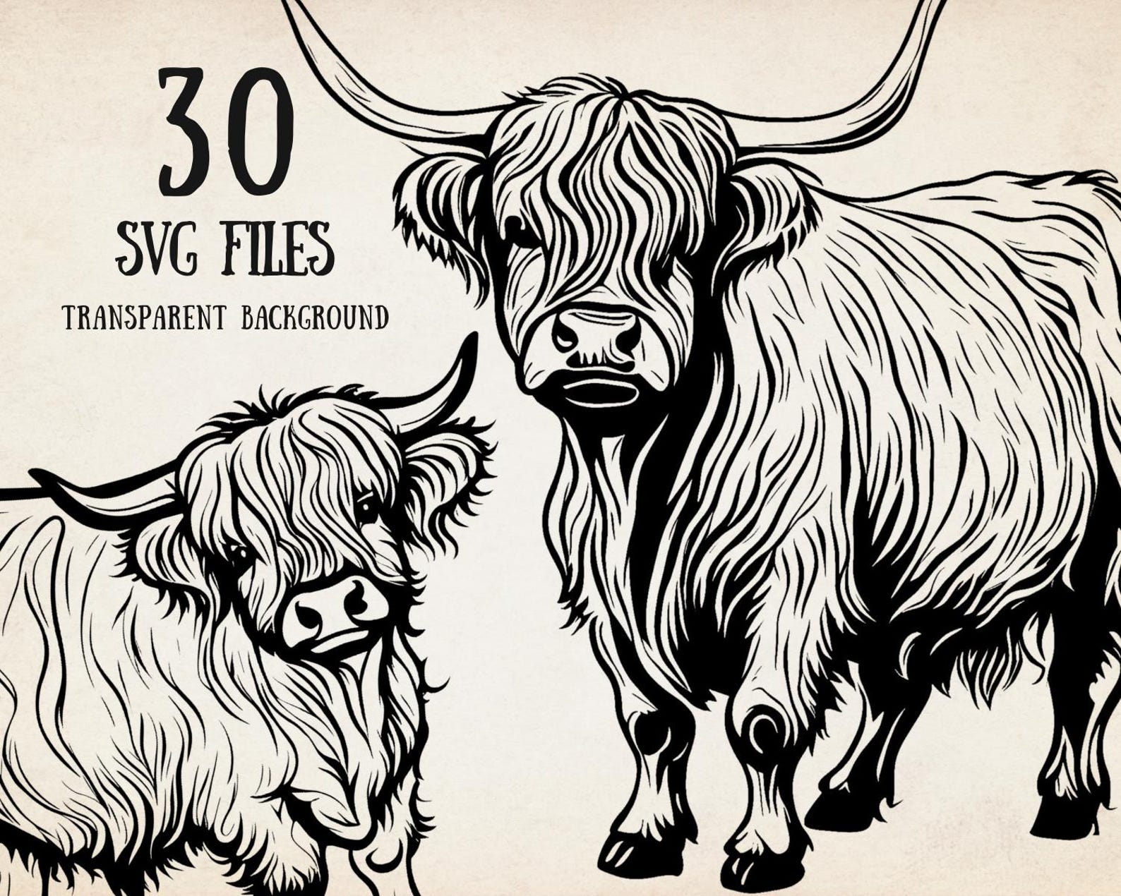 Highland Cow SVG Bundle, Farm Animal Cut Files, Cow Vector Cricut - Etsy