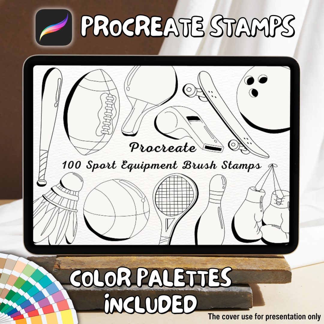100 Sport Equipment Brush Stamps | Procreate Sport Equipment Brush ...