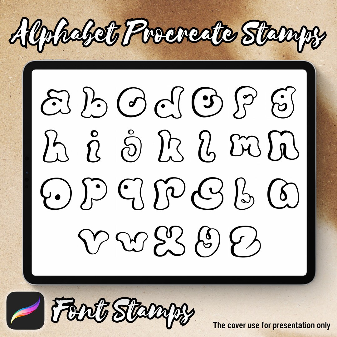 Alphabet Brush Stamps | Procreate Alphabet Brush Stamps | Alphabet ...