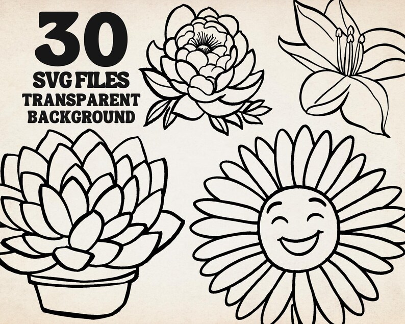Plants and Flowers Svg Bundle, Plants Svg, Flowers Svg, Plants Vector ...