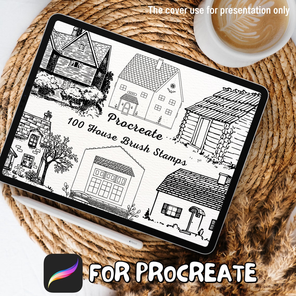 100 House Brush Stamps Procreate House Brush Stamps House Procreate ...