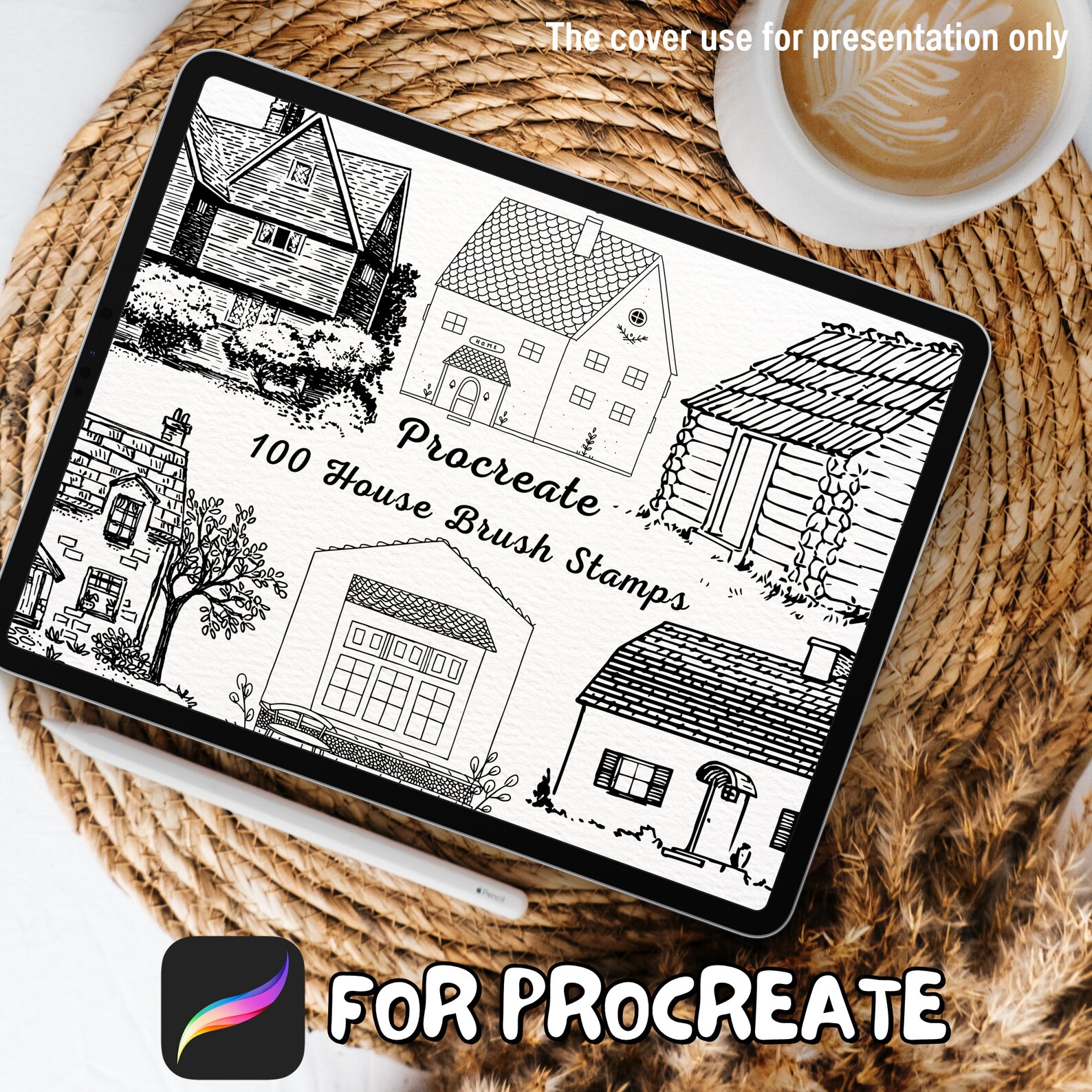100 House Brush Stamps | Procreate House Brush Stamps | House Procreate ...