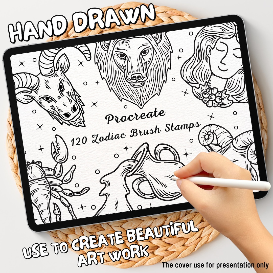 120 Zodiac Brush Stamps | Procreate Zodiac Brush Stamps | Zodiac ...