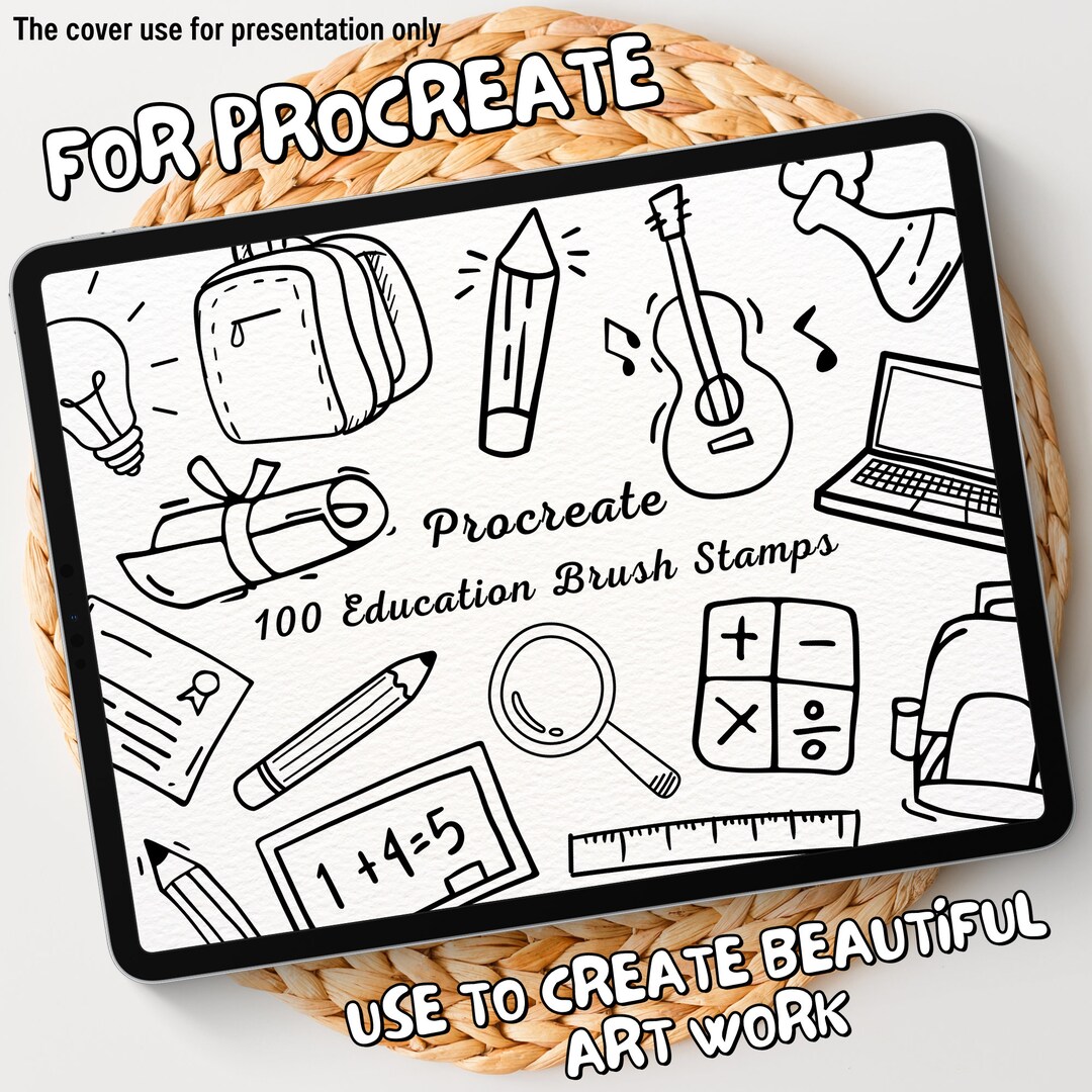 100 Education Brush Stamps | Procreate Education Brush Stamps ...