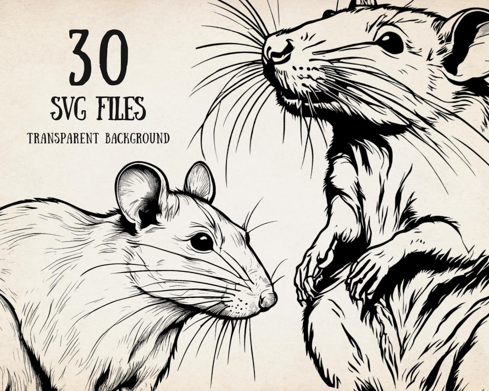 Rat Svg Bundle | Rat Svg Cut File | Rat Vector File | Silhouette Rat ...