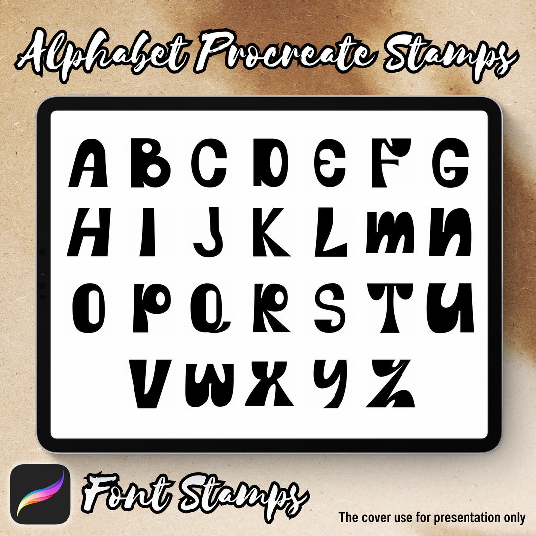 Alphabet Brush Stamps | Procreate Alphabet Brush Stamps | Alphabet ...