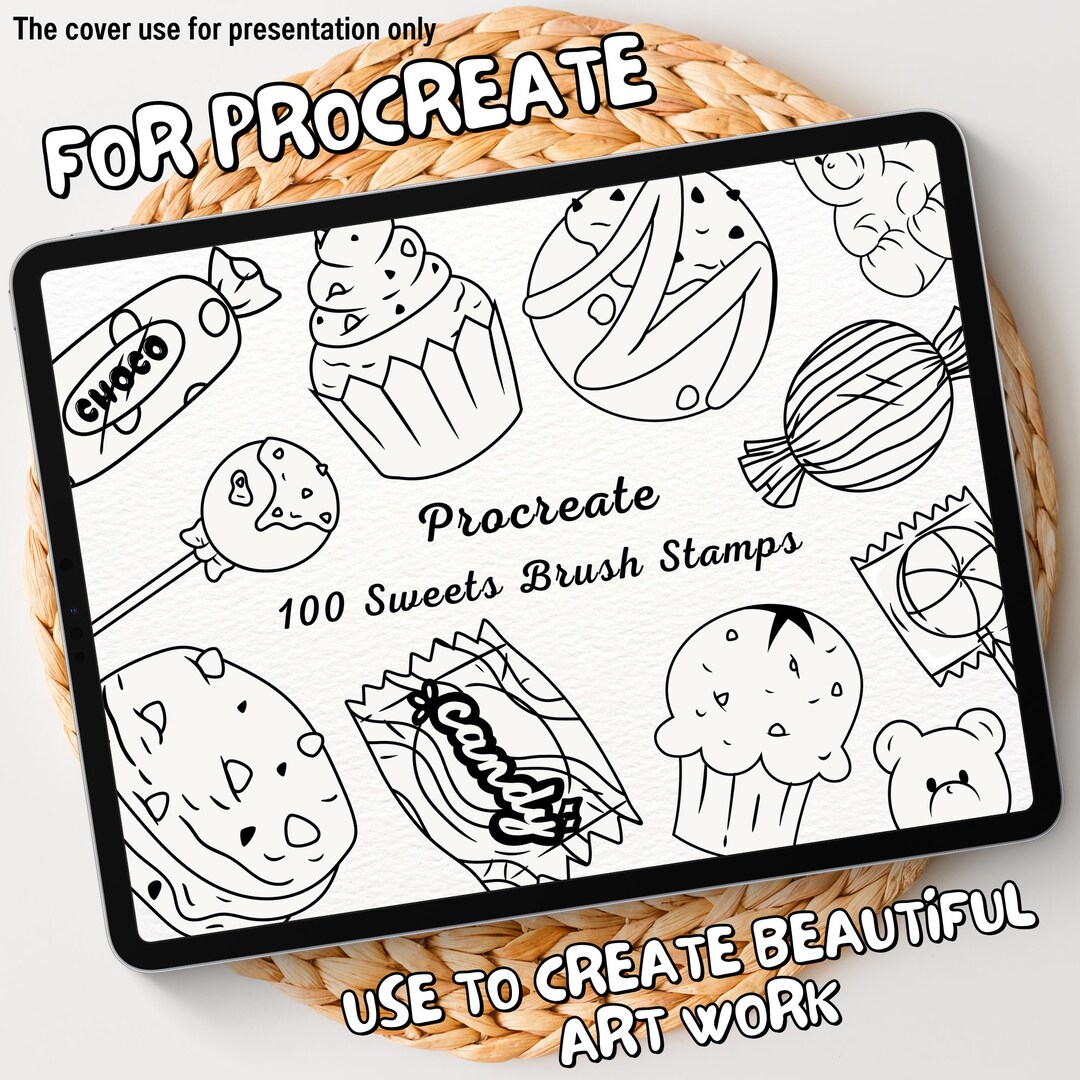 100 Sweets Brush Stamps | Procreate Sweets Brush Stamps | Sweets ...