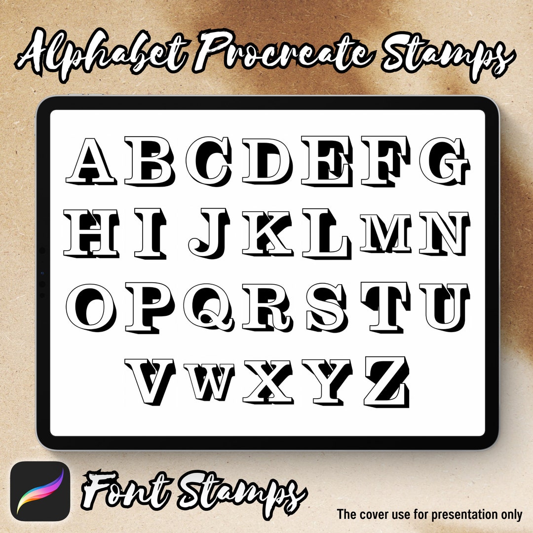 Alphabet Brush Stamps | Procreate Alphabet Brush Stamps | Alphabet ...