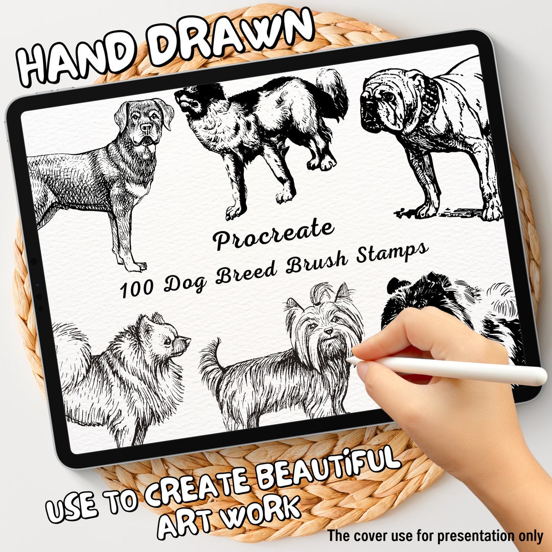 100 Dog Breed Brush Stamps | Procreate Dog Breed Brush Stamps | Dog ...