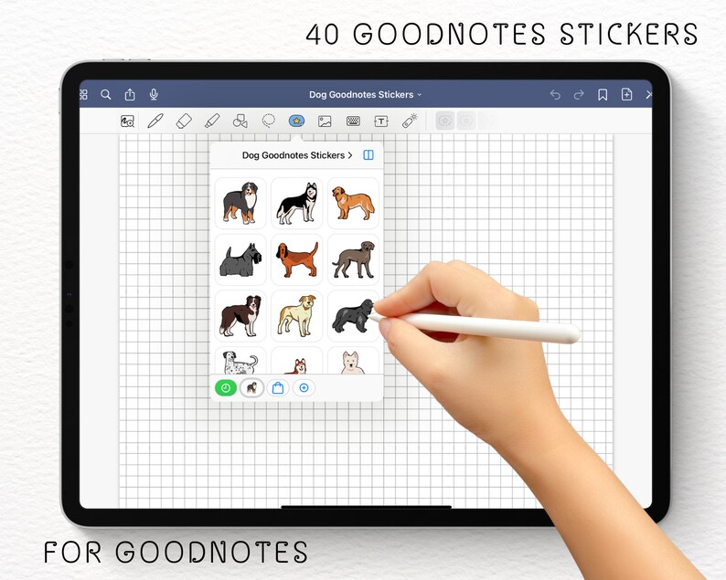 Dog Goodnotes Stickers | Dog Digital Stickers | Dog Planner Stickers ...
