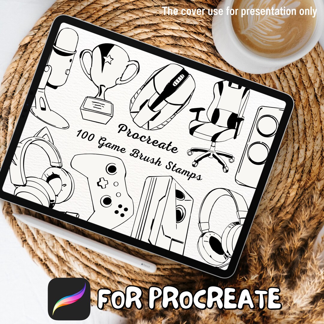 100 Game Brush Stamps | Procreate Game Brush Stamps | Game Procreate ...