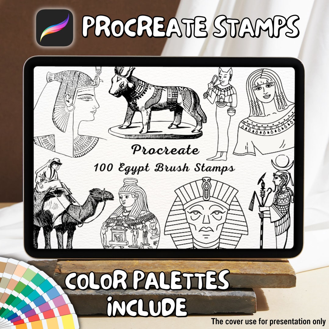 100 Egypt Brush Stamps | Procreate Egypt Brush Stamps | Egypt Procreate ...