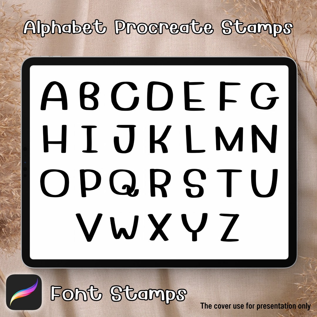 Alphabet Brush Stamps | Procreate Alphabet Brush Stamps | Alphabet ...