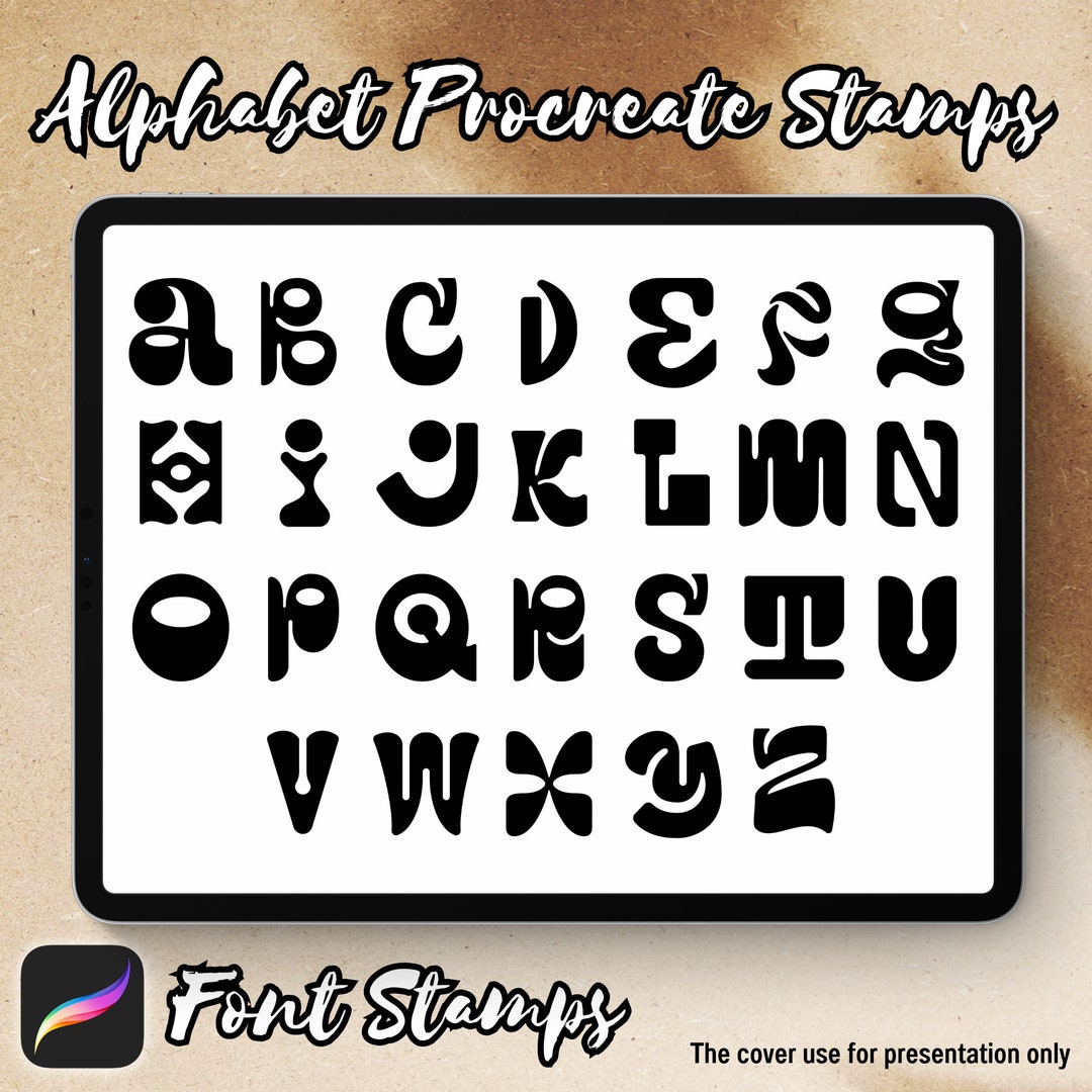 Alphabet Brush Stamps Procreate Alphabet Brush Stamps Alphabet ...