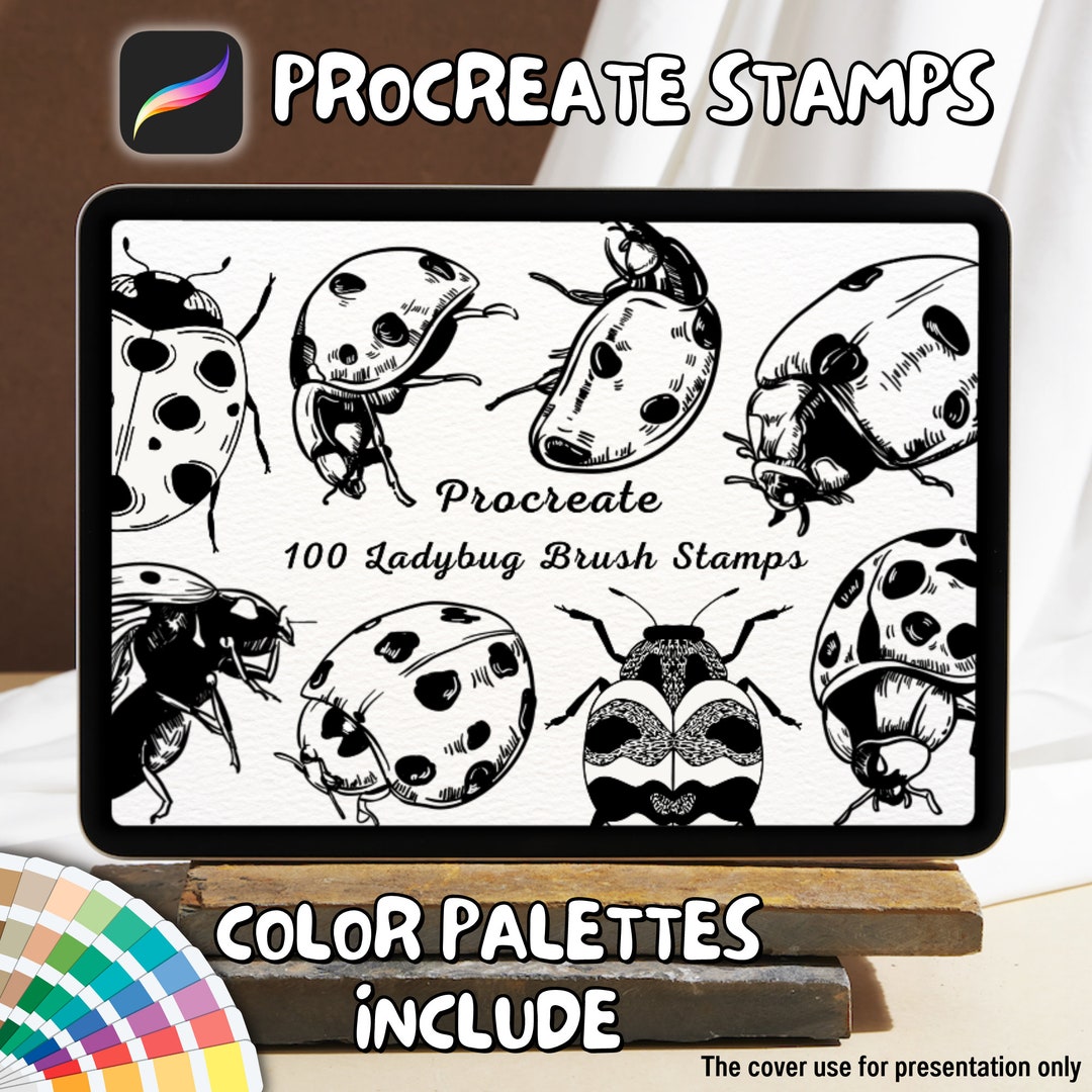 100 Ladybug Brush Stamps | Procreate Ladybug Brush Stamps | Ladybug ...