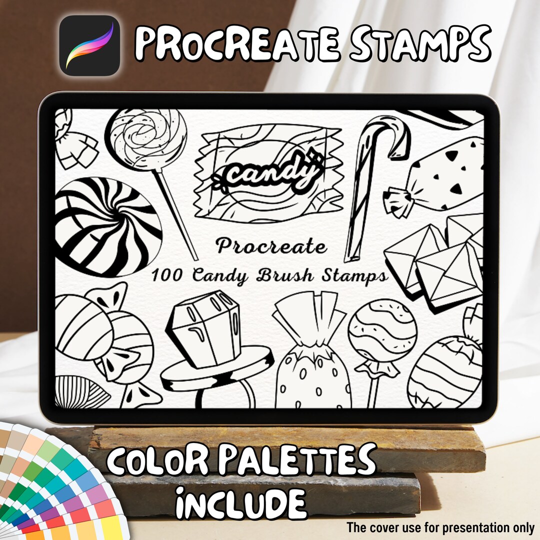 100 Candy Brush Stamps | Procreate Candy Brush Stamps | Candy Procreate ...