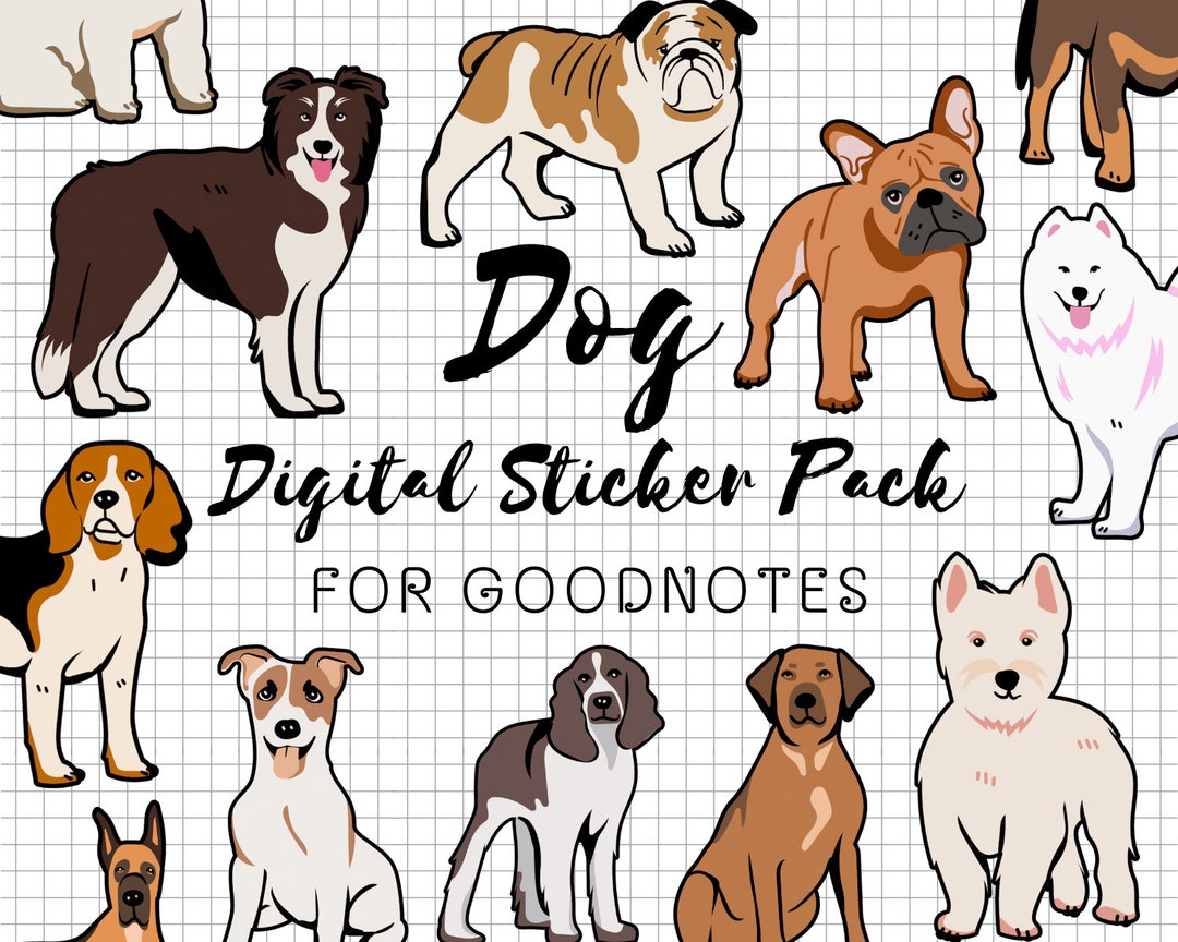 Dog Goodnotes Stickers | Dog Digital Stickers | Dog Planner Stickers ...