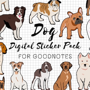 Dog Goodnotes Stickers | Dog Digital Stickers | Dog Planner Stickers ...