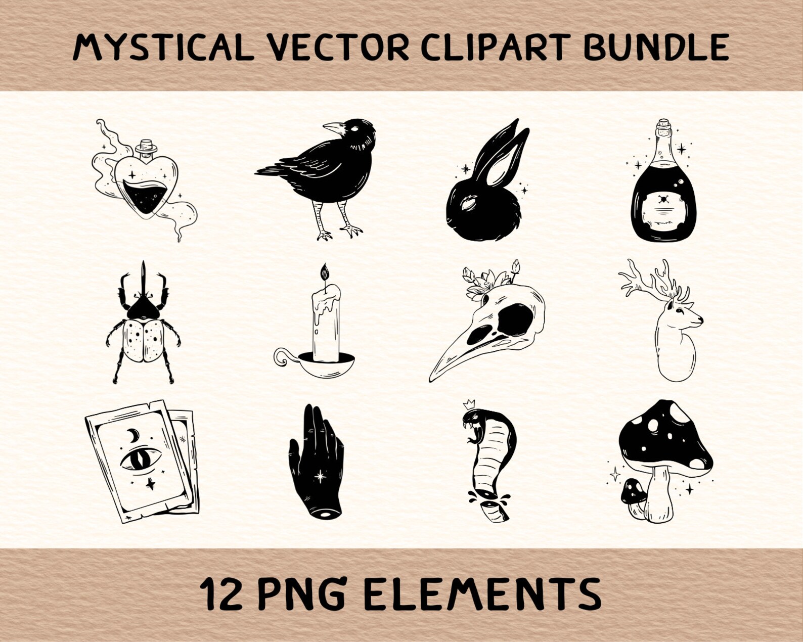 Mystical Vector Clipart Bundle | Mystical Vector Clipart | Mystical ...