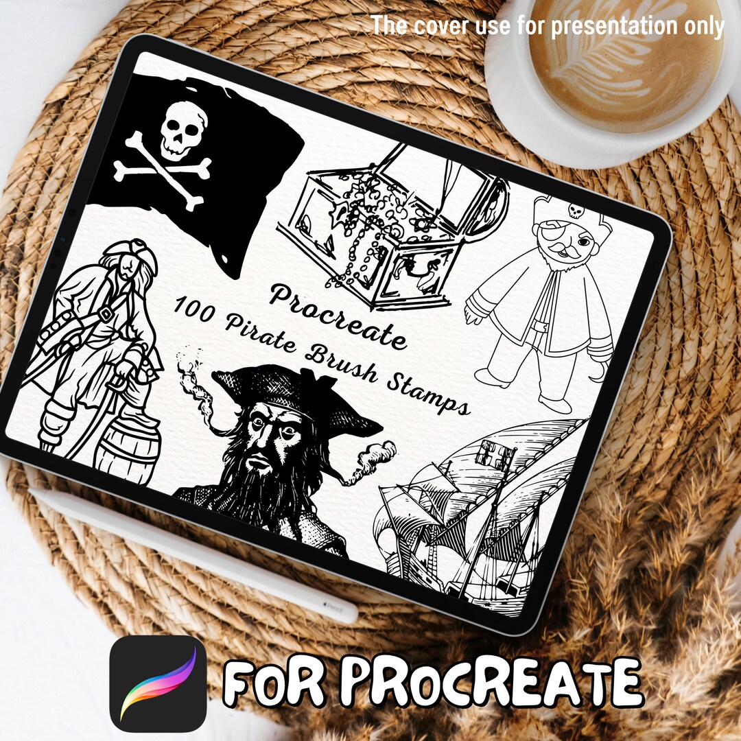 100 Pirate Brush Stamps | Procreate Pirate Brush Stamps | Pirate ...