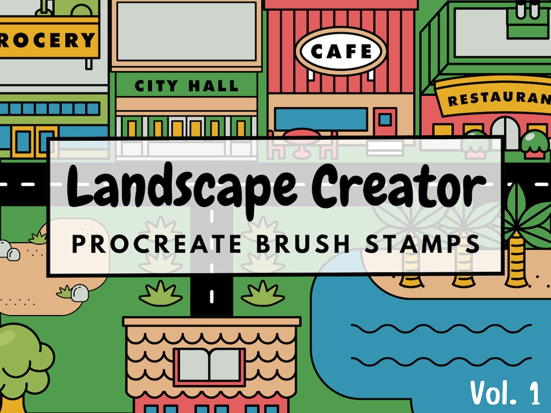 Landscape Creator Brush Stamps | Procreate Landscape Creator Brush ...