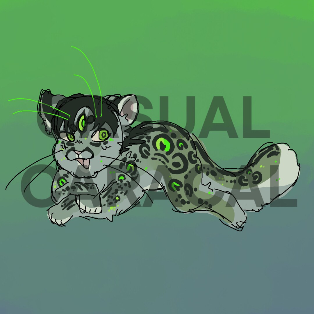 Radioactive Clouded Leopard - Etsy