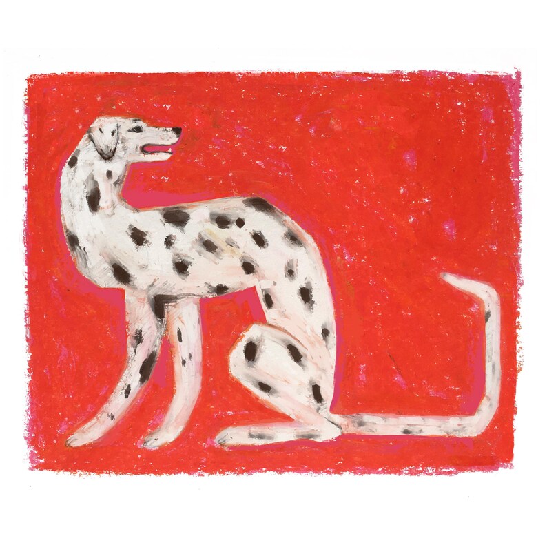 Dalmatian - Oil Pastel Fine Art Print Museum Quality Pape - Etsy