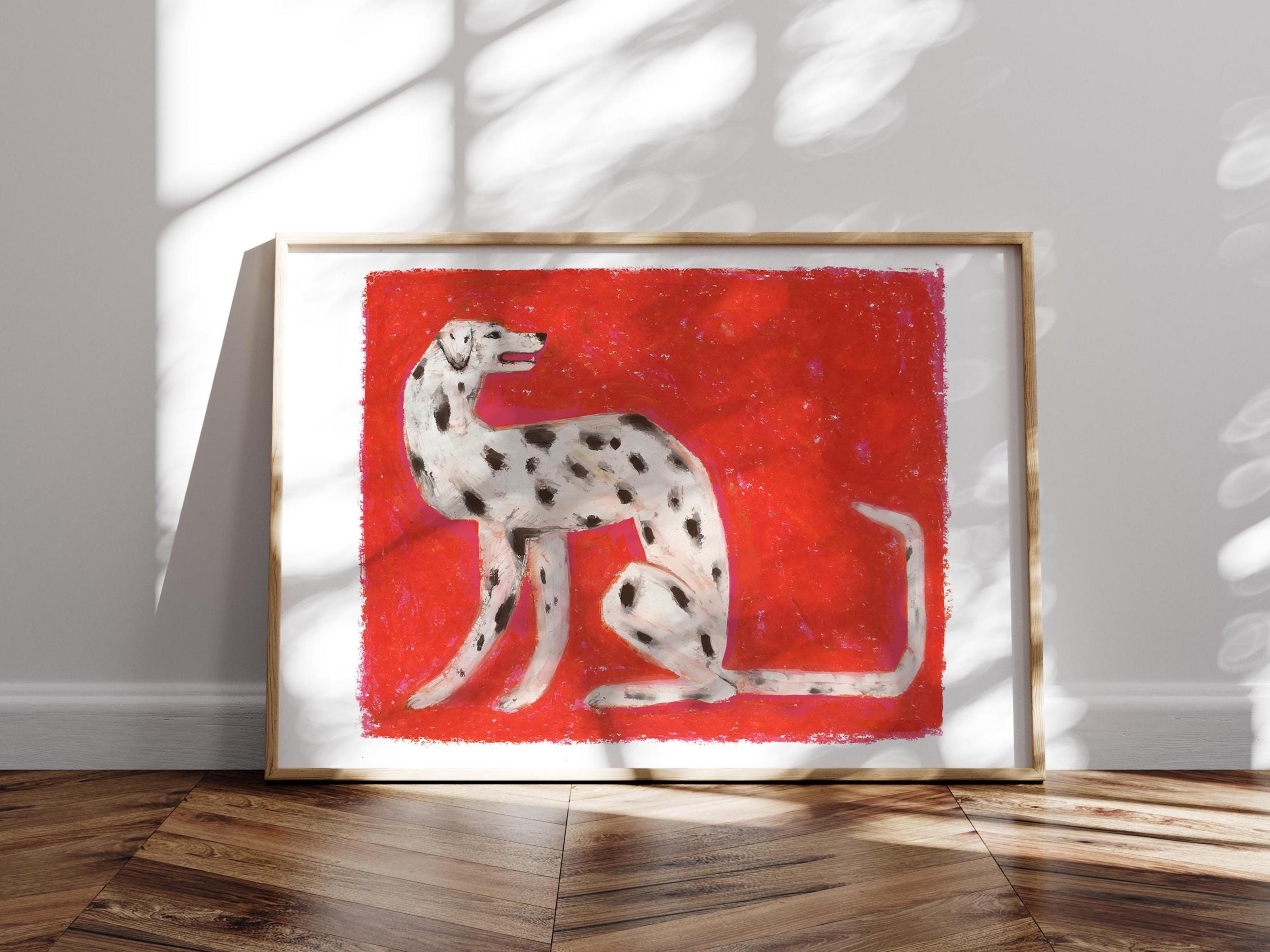 Dalmatian - Oil Pastel Fine Art Print Museum Quality Pape - Etsy