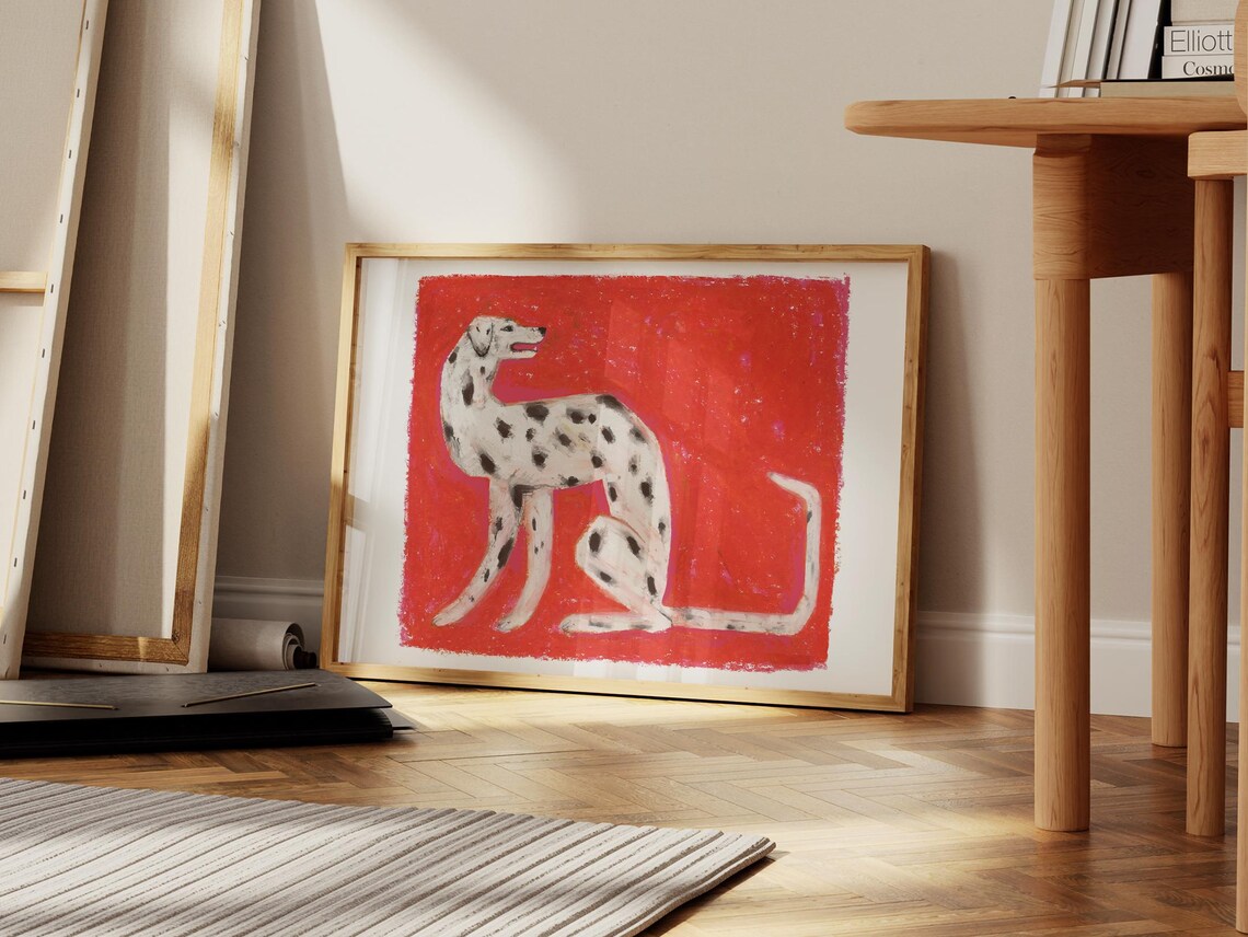 Dalmatian - Oil Pastel Fine Art Print Museum Quality Pape - Etsy