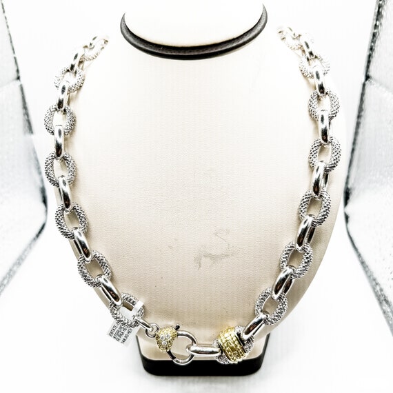 JUDITH RIPKA HEAVY CHAIN LINK STERLING BRACELET 7.5" … - Gem