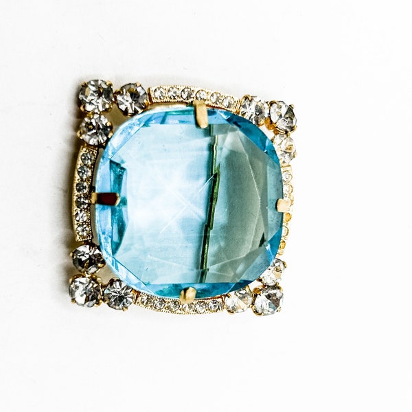 Blue Topaz Pin - Etsy