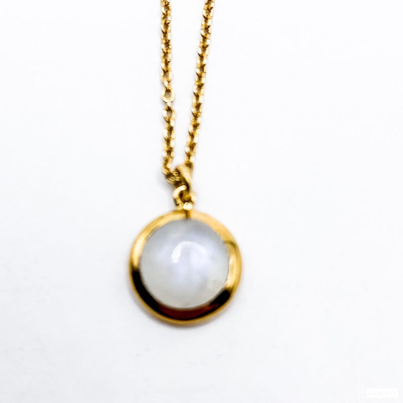 Estate Gold Overlay Necklace With Moonstone - Etsy