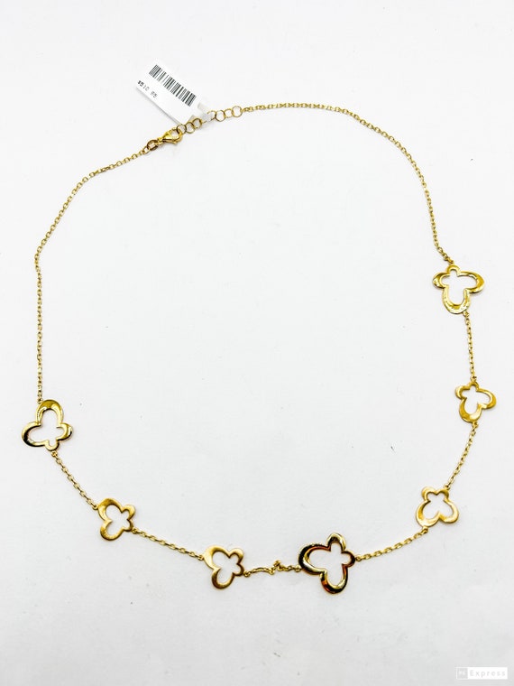 14k Gold Abstract Pendant Necklace - Gem