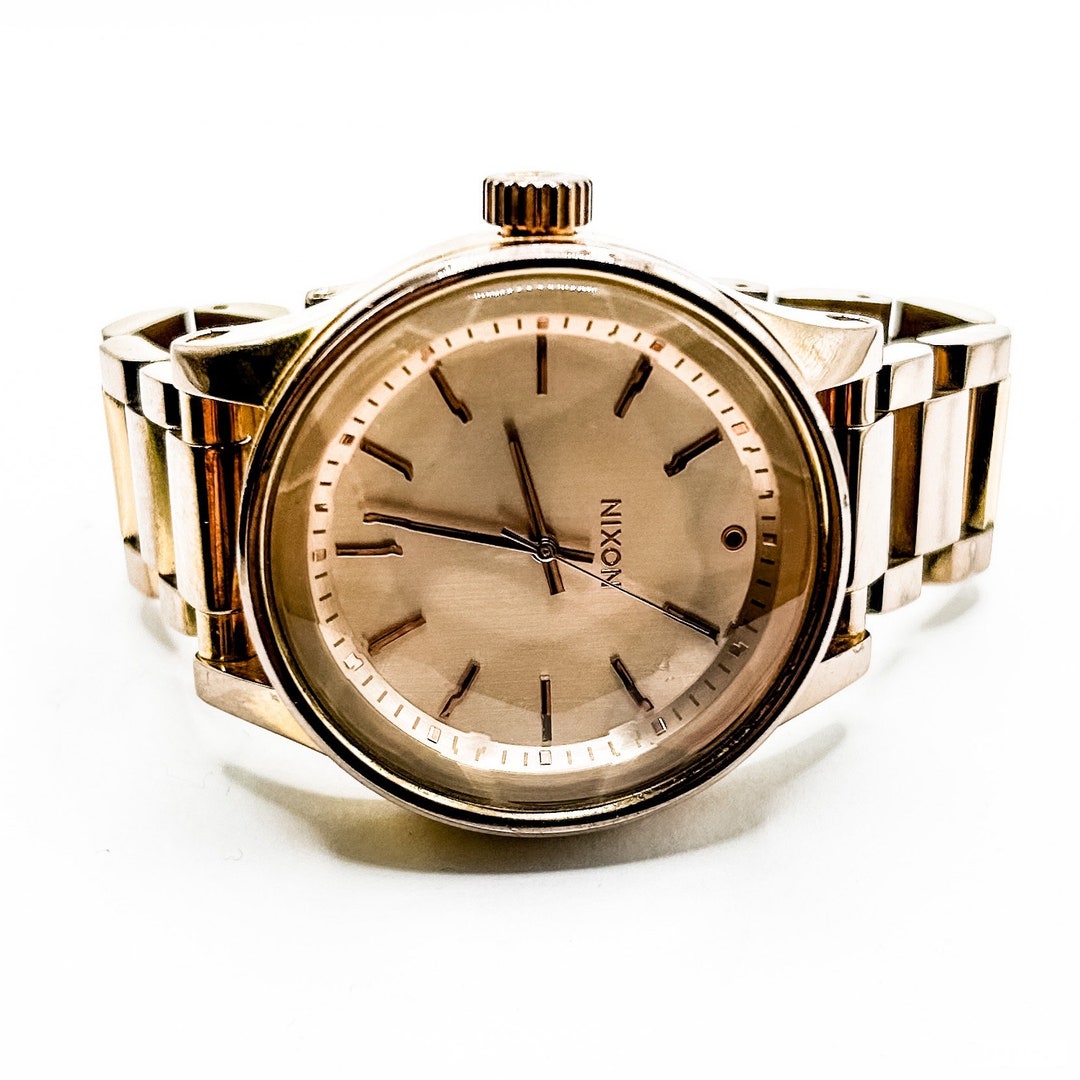 Estate Rose Gold Colored Nixon Facit Watch - Etsy