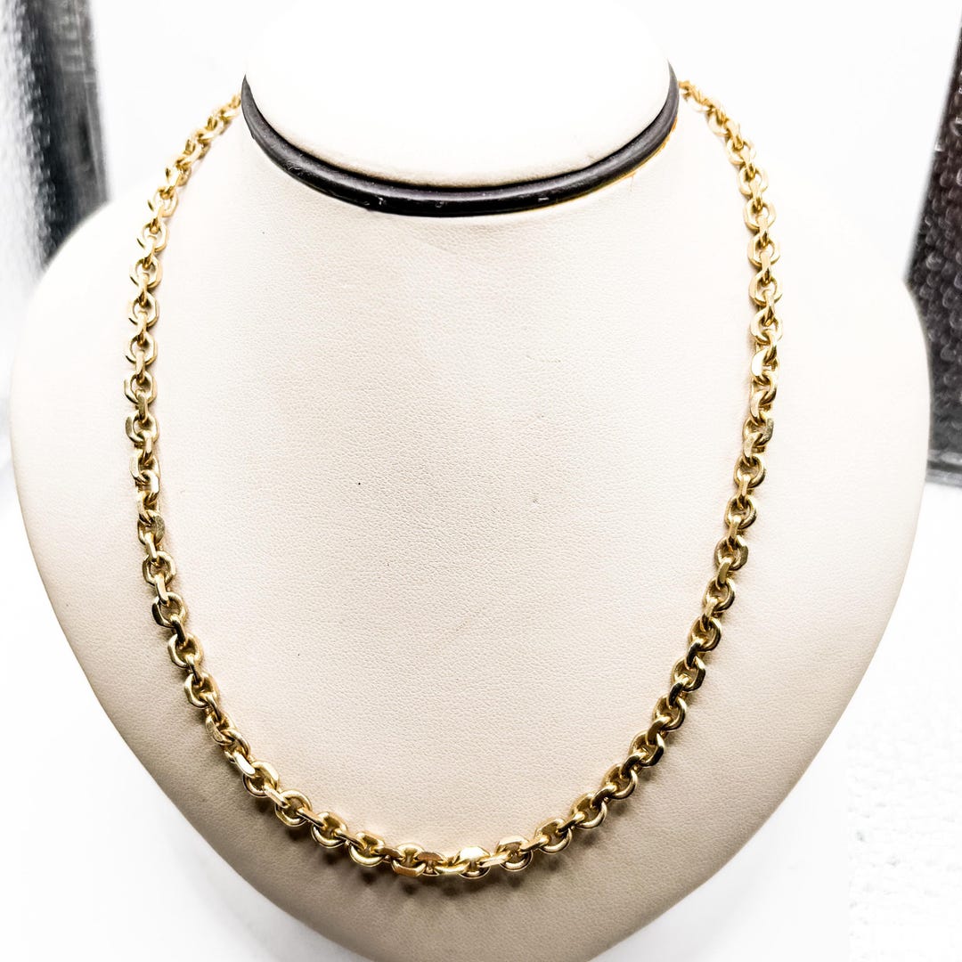 Estate Costume Gold Colored Chain Necklace - Etsy