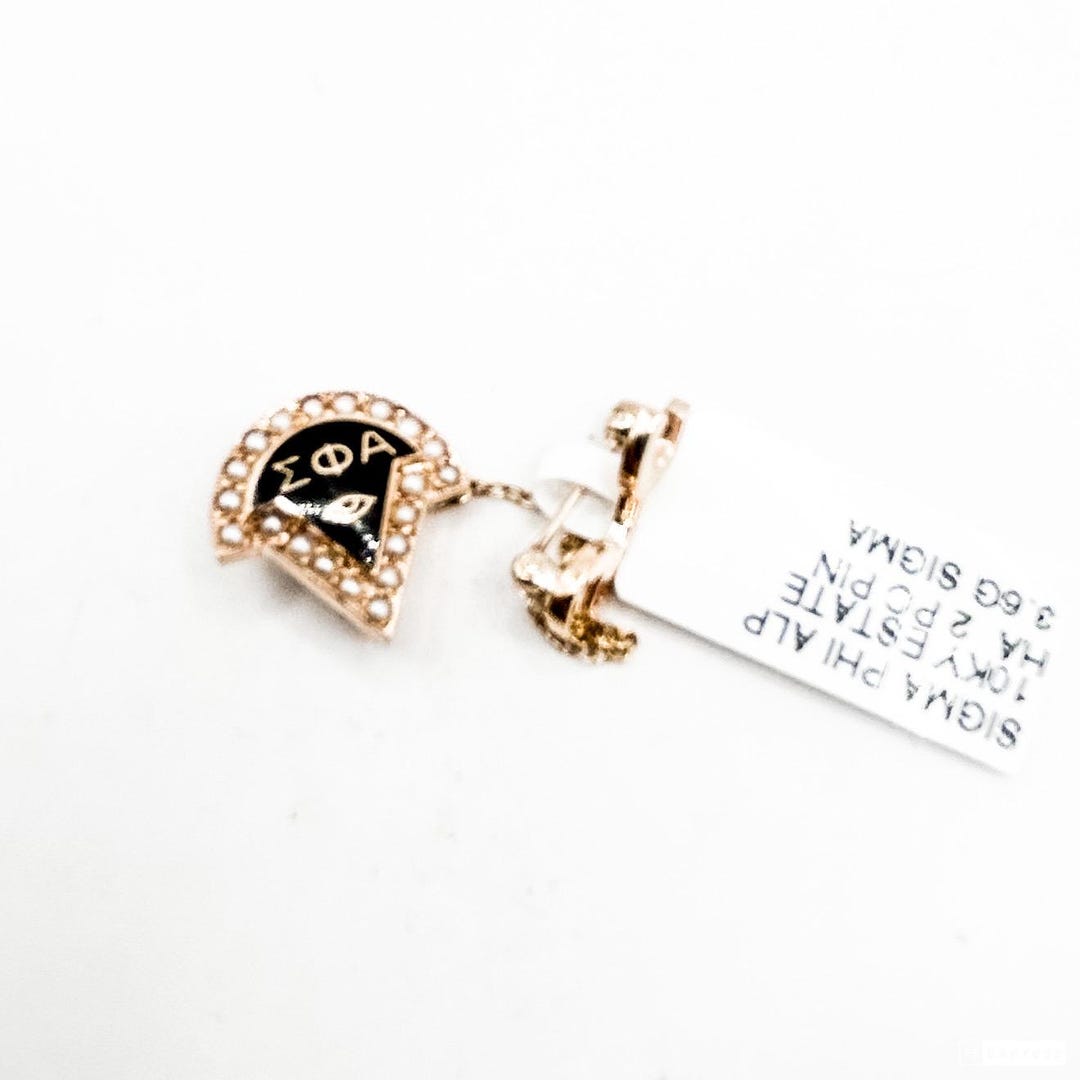 Estate 10k Gold Sigma Phi Alpha Fraternity Pin - Etsy