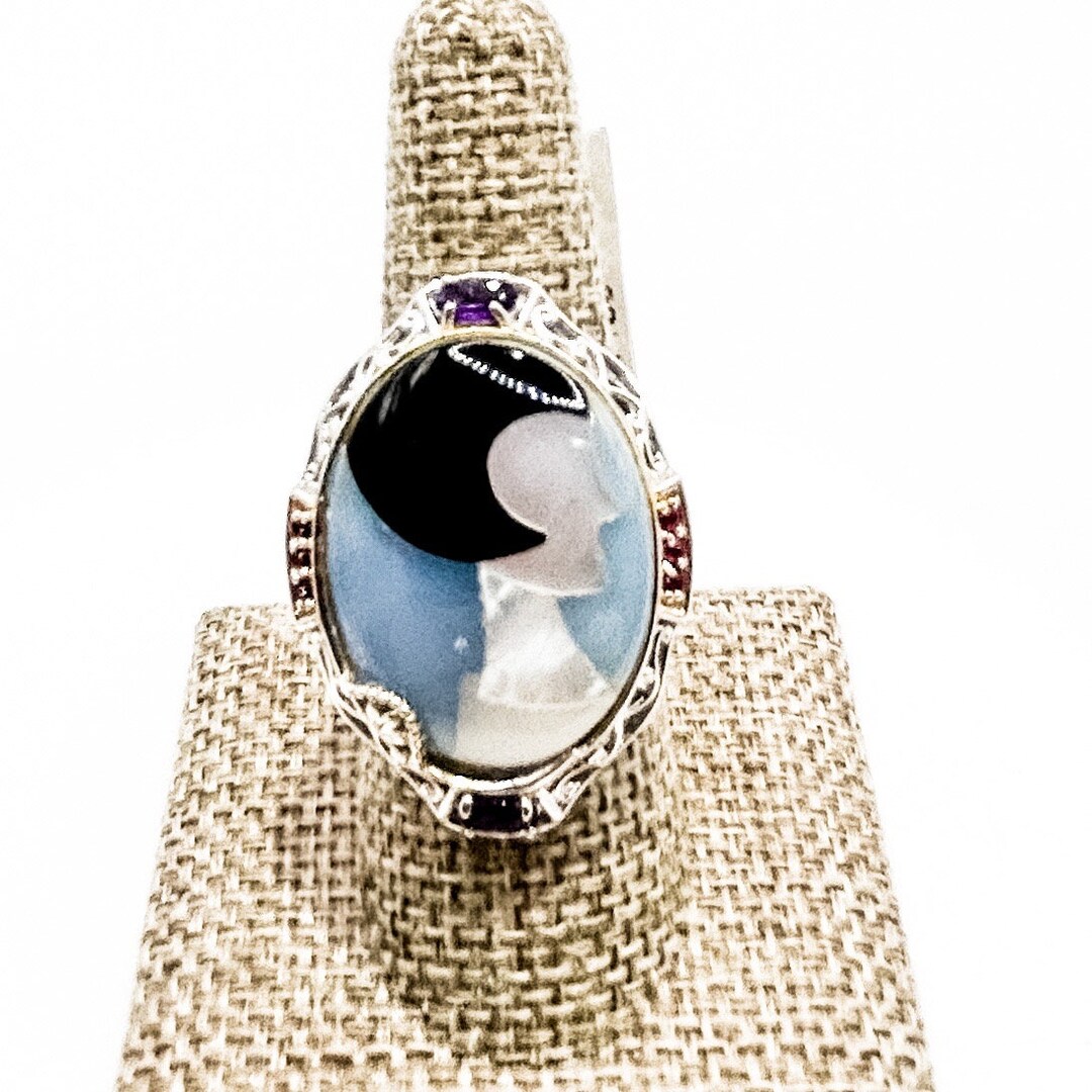 Sterling Silver Estate Sassy Girl Ring With Rubies and Amethyst Size 8 ...