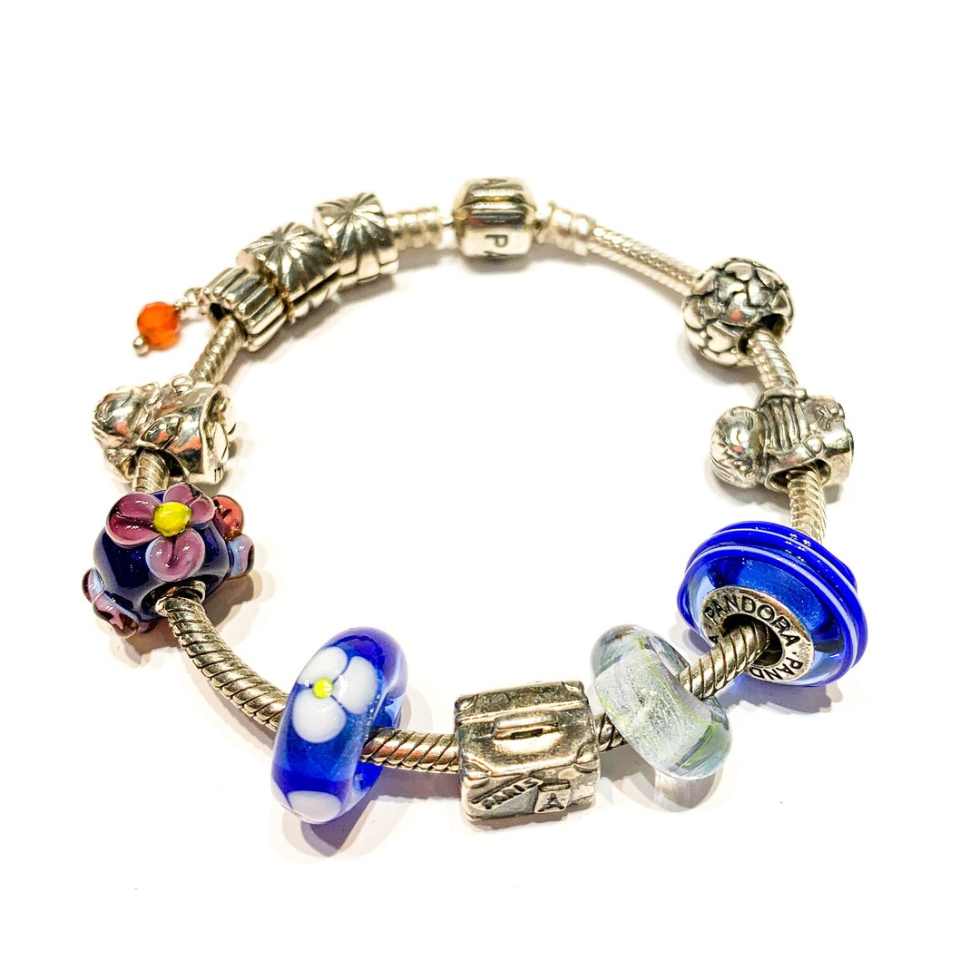 Pandora Style Sterling Silver Charm Bracelet - Etsy