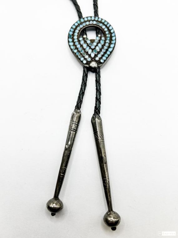 Sterling Silver Bolo with Turquoise Stones - Gem