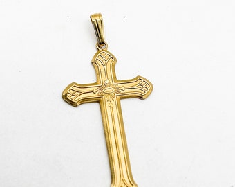 Sale 1.25 Estate 14k Yellow White Gold Cross Love God Victorian ...