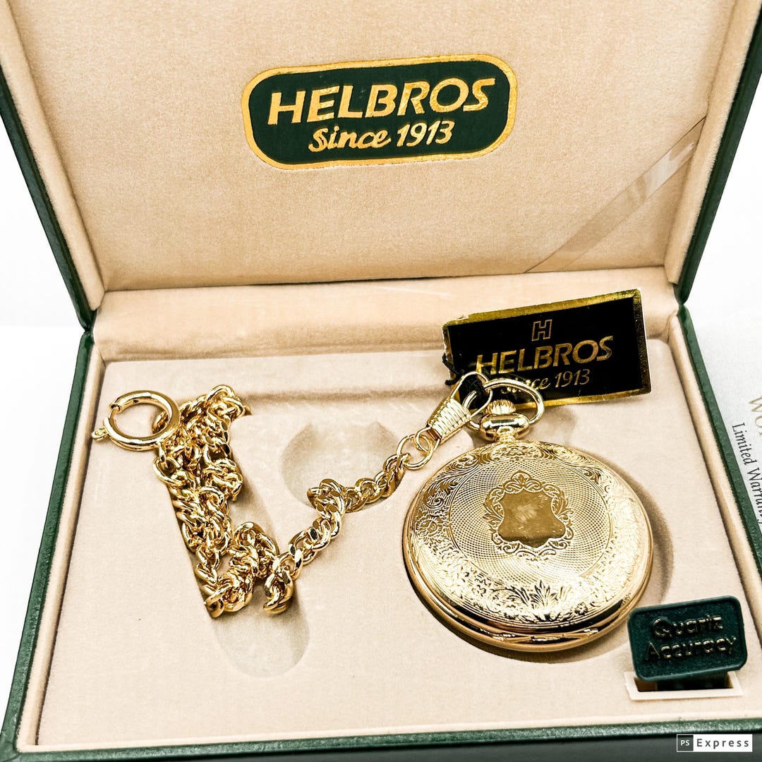 Estate Helbros Gold Tone Pocket Watch Quartz - Etsy