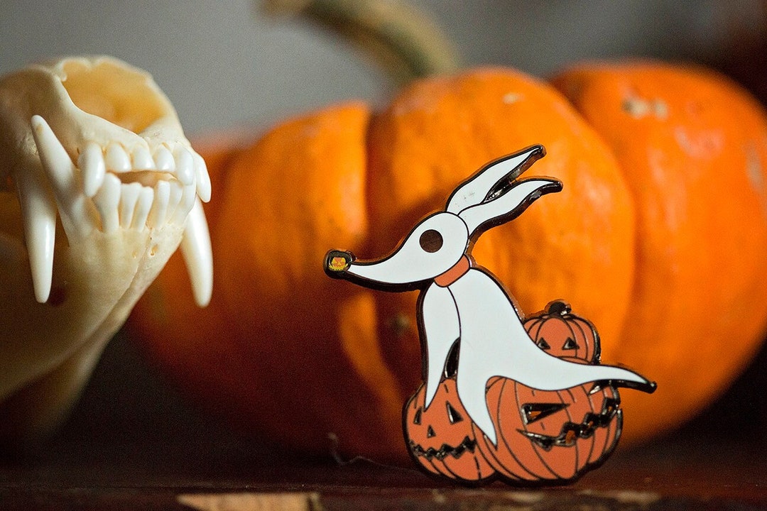 Zero, the Ghost Dog Reindeer Hard Enamel Pin | Push Back Pin ...