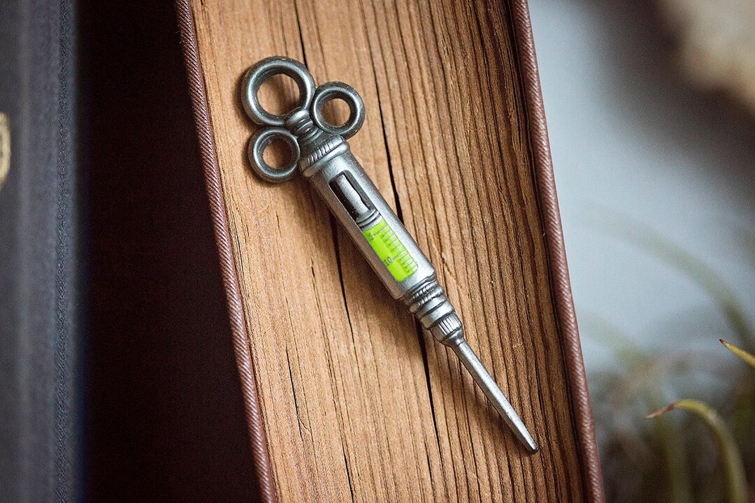Vintage Medical Syringe Lapel Pin | Silver Plated Enamel Pin | Anatomy ...